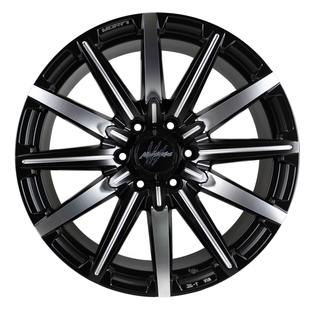 Monsterims - MOR-17 18x9 Matte Black/Machine Clear - Big O Tyres